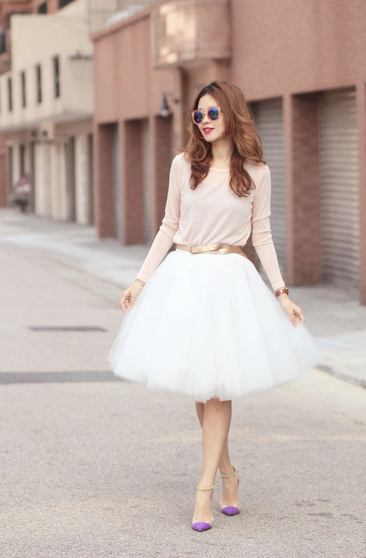 Cómo combinar una falda de tul para una boda - VeronicaChic.com